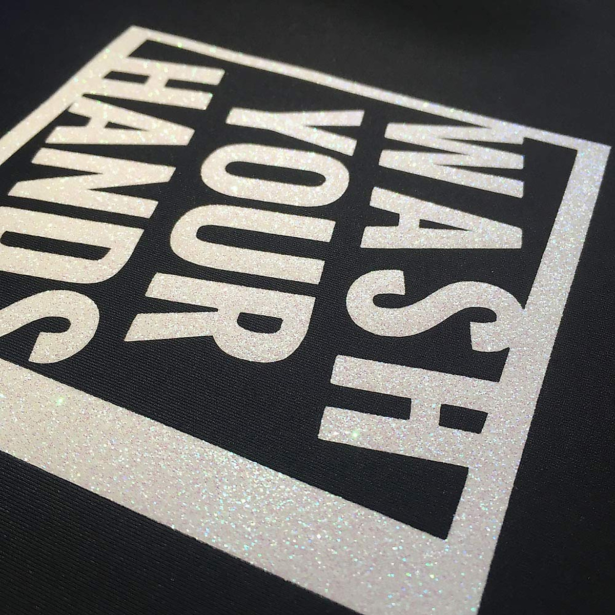 TeeArtist White Glitter HTV Iron On Heat Transfer Vinyl for T-Shirts, 12"x10" Sheets, 5 Pack, Glossy Rainbow Surface, Easy for All Craft Cutters