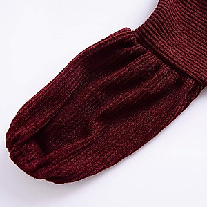 GRNSHTS Baby Girls Loose Long Lantern Sleeve Knit Sweater (A Wine, 18-24 Months)