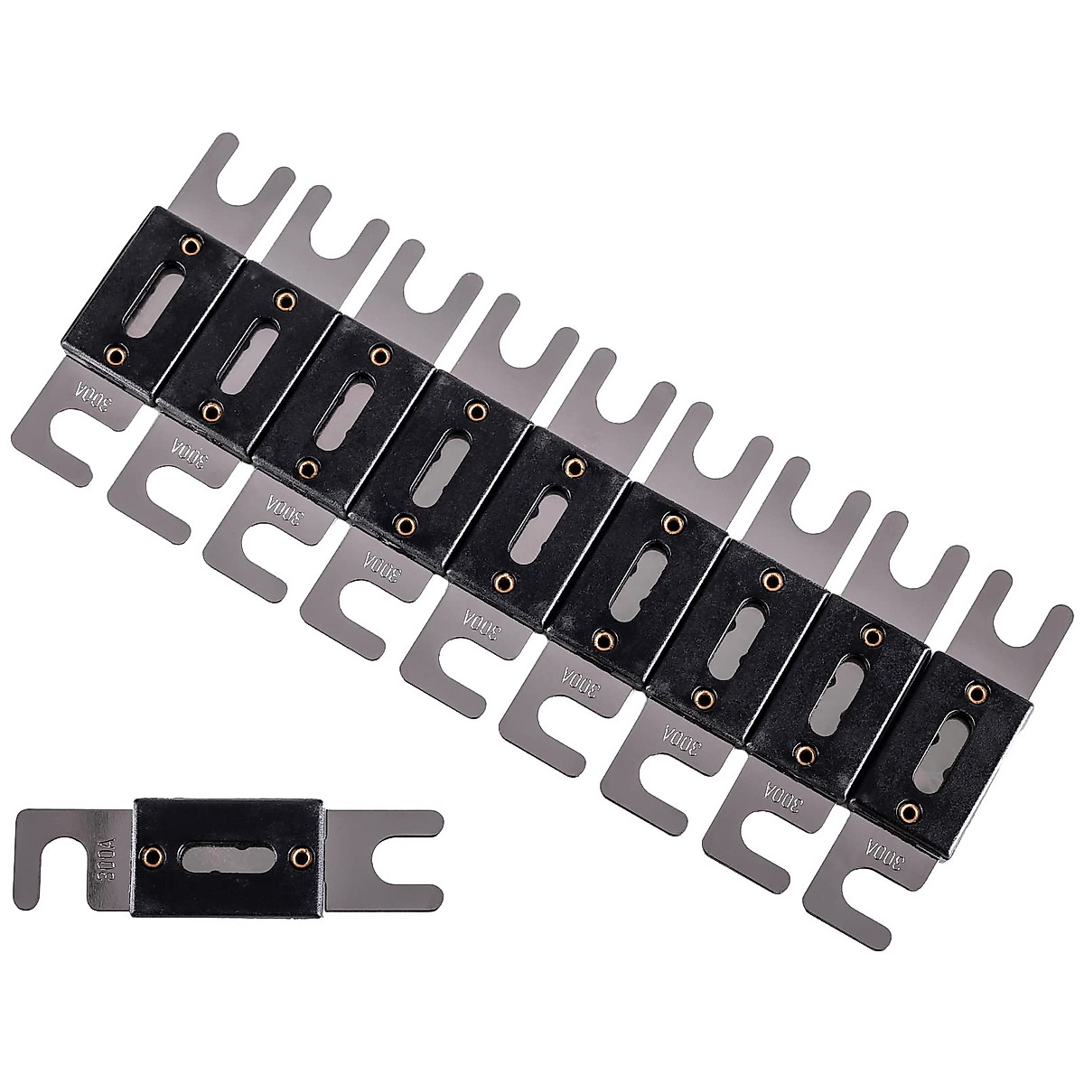 Skar Audio 300 Amp Nickel Plated Anl Fuses (10 Pack) - SK300A-ANL-10PK