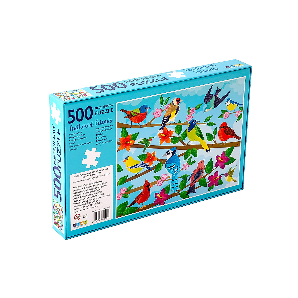 Page Publications Collection Jigsaw Puzzles for Adults 500 Piece | Feathered Friends Puzzles | Puzzles for Kids & Teens, Fun Educational Games for Family Game Night