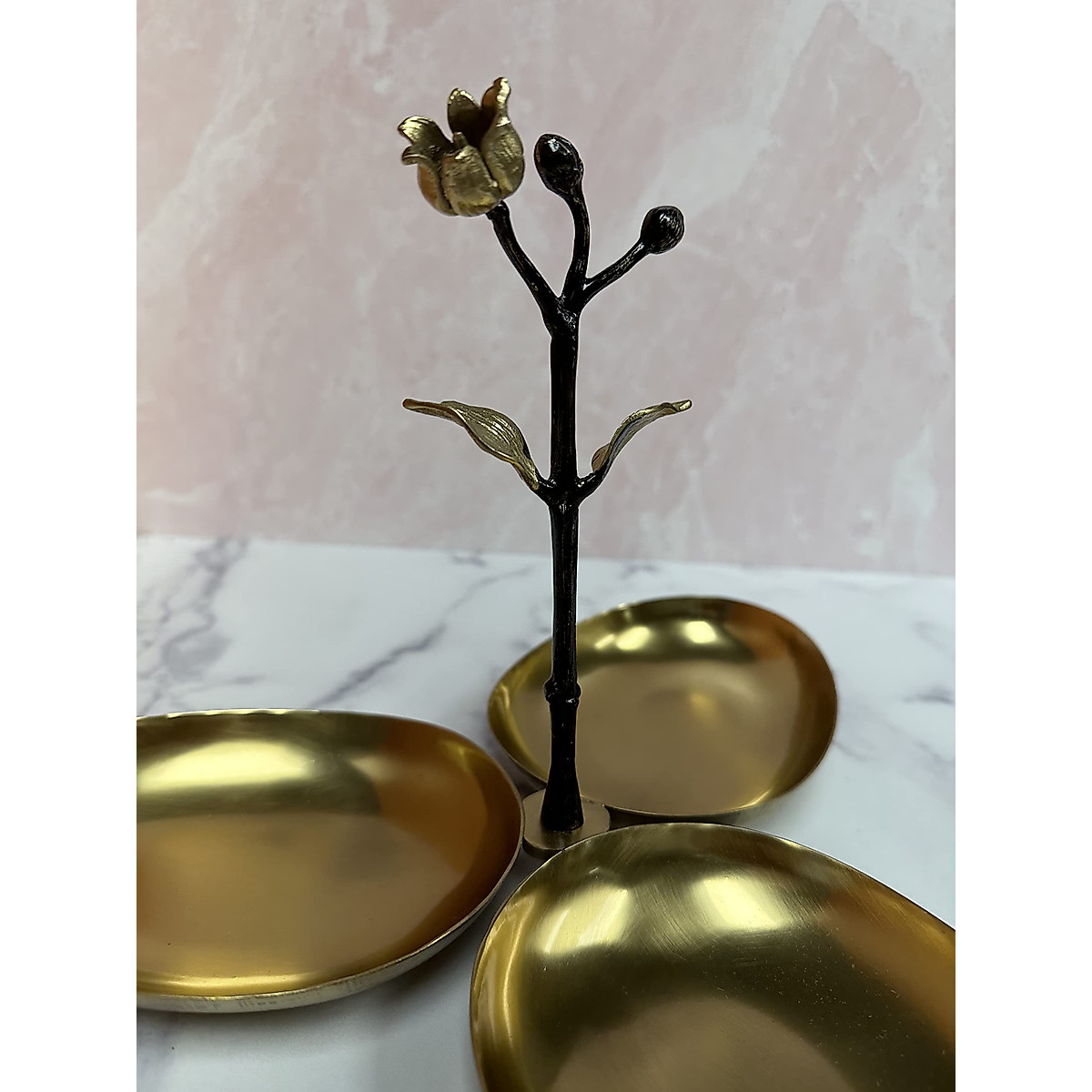 3 Bowl Condiment Server - Decorative Fruit Bowl Salad Popcorn Serving Tray - Home Essentials for Chips, Cereal & Condiments - Small Decorative Bowl - Versatile Kitchen Counter Organizer & Serveware