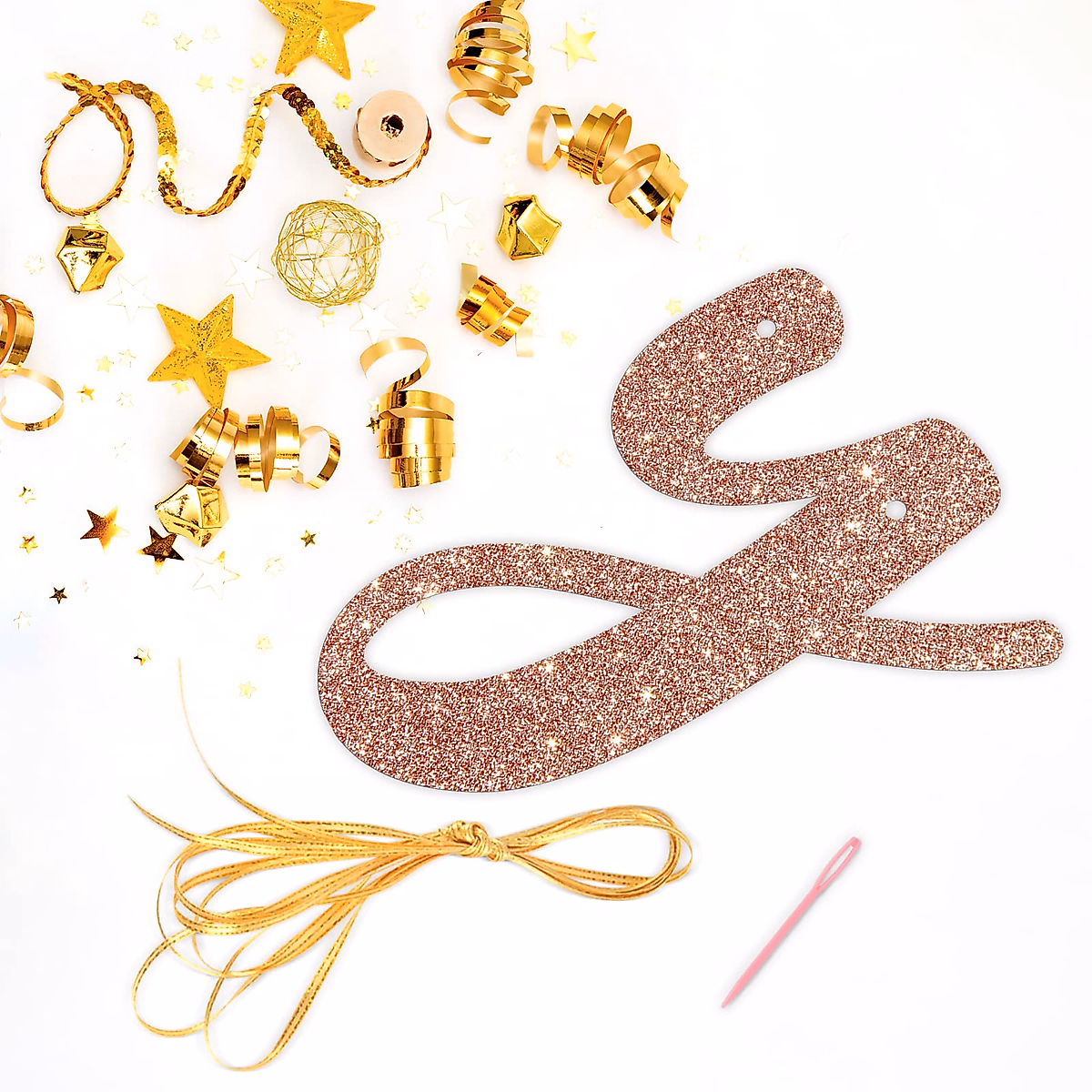 Dalaber Talk Thirty to Me Banner,Happy 30th Birthday Party Photoprops, 30th Anniversary Dirty 30 Party Decoration Supplies, Cheers to 30 Years Party Cake Decor - Rose Gold