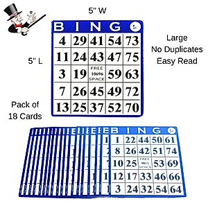 MR CHIPS Bingo Game with Bingo Cards and Chips - 18 Bingo Cards, 300 Bingo Chips and Bingo Calling Cards - Fun Bingo Games for Family, Reusable Bingo Cards, Bingo Game for Kids