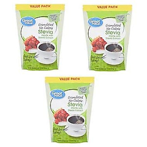 Great Value Granulated No Calorie Stevia Value Pack, 19.4 oz (pack of 3)
