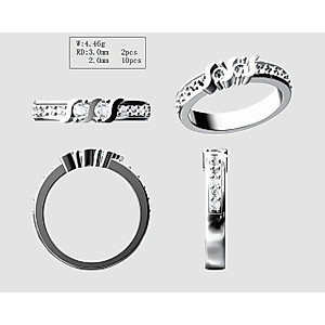 Central Diamond Center S-Bar W/Sides Couple's Ring with His & Hers Simulated Birthstones - 10k Yellow Gold - Size 8