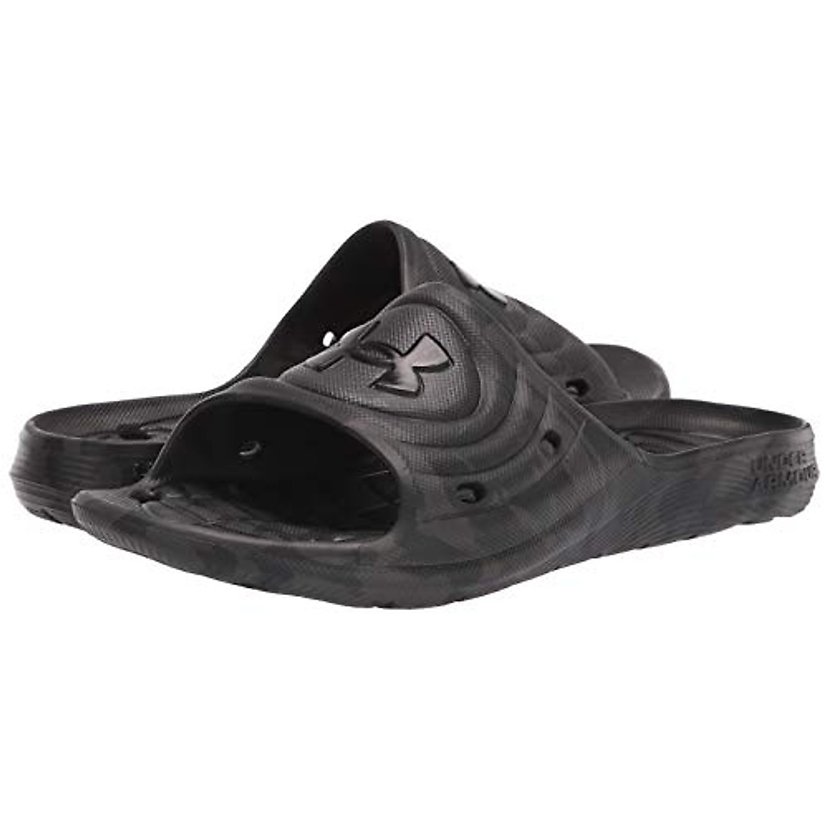 Under Armour Men's Locker Camo, Black (002)/Jet Gray, 8 M US