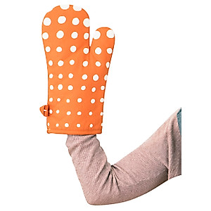 Blue Q Oven Mitt, Fuck, I Love Cheese. Super-Insulated Quilting, Natural-Fitting Shape, 100% Cotton, Orange, 12.5" h x 7.5" w