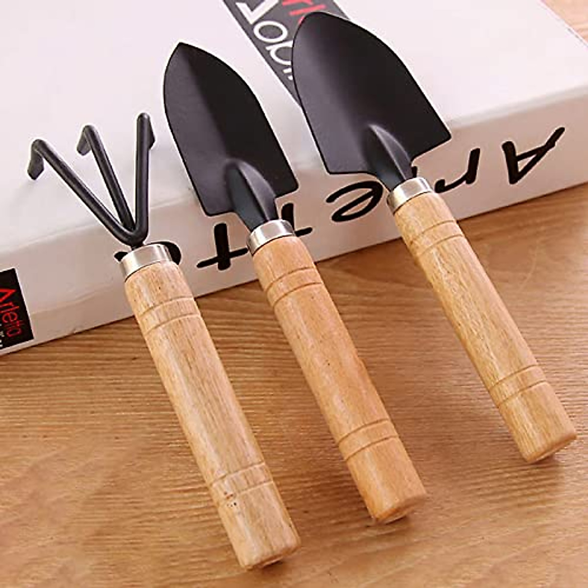 Kids Snow Shovel - Tool Set Metal Head Handle Kids 3Pcs Wood Mini Rake Tools Shovel Garden Tools & Home Improvement