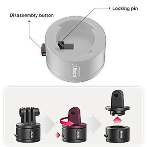Tripod Mount Accessories for Gopro Hero - Go Quick II Basic Set Magnetic Quick Release Adapter for Tripod/Bike/Helmet/Clamp Clip Mount/Suction Cup Compatible with Gopro 10 9 8 7 6 5 Black insta360