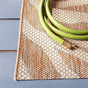 SAFAVIEH Courtyard Collection 8' x 10' Natural / Beige CYH8854 Indoor/ Outdoor Waterproof Easy-Cleaning Patio Backyard Mudroom Area-Rug