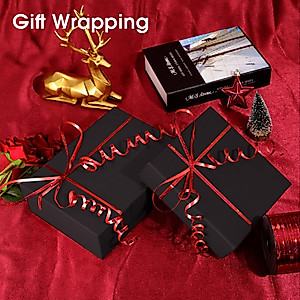 OMISELIO Red Curling Ribbon - 500 Yard Shiny Metallic Curling Ribbon for Gift Wrapping, Balloons, Christmas, Valentine's Day, Birthday
