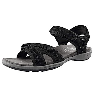 CAMEL CROWN Women's Hiking Sport Sandals Ultra Comfortable Athletic Walking Sandals with Arch Support for Outdoor Travel Beach Backpacking Black 8.5