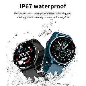 MEGIR Bluetooth Touchscreen Sports Smart Watch for Men and Women Unisex IP67 Waterproof Smartwatch with Fitness Tracker and Heart Rater (BDZL2BK)