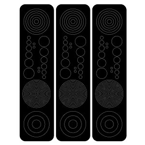 Perfect Strike Archery Circles and Dots Decals for Scope Lenses. Great for Practice or Competition. Perfect Strike Adhesive Backed Vinyl Decals. (Black)