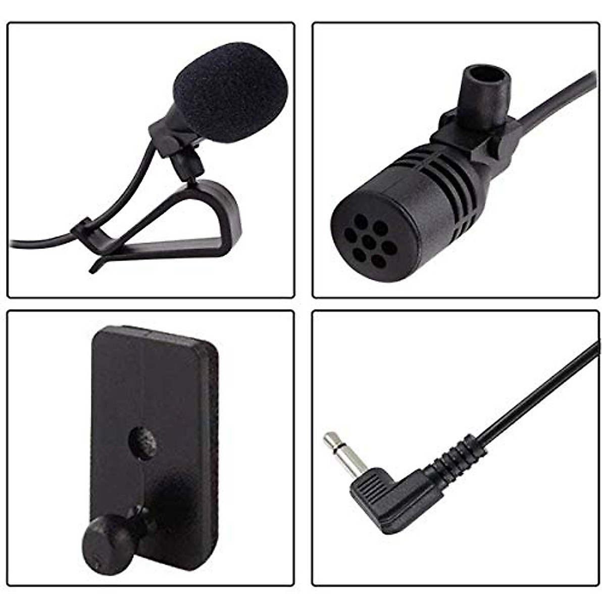 NowTH 3.5mm Microphone Mic HD Voice Assembly for Car Vehicle Head Unit Bluetooth Enabled Stereo Radio DVD GPS (9.85 Feet Cable)