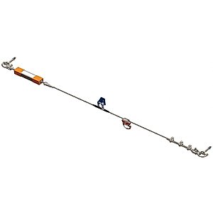 Miller Horizontal Lifeline, 480 ft. Length, Permanent Installation, 2 Workers Per System - X00480