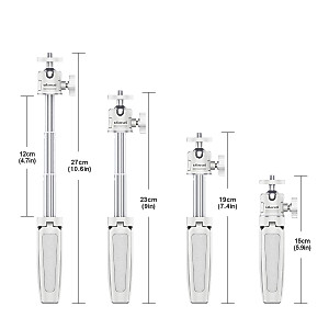 ULANZI Extension Pole Tripod, Mini Selfie Stick Tripod Stand Handle Grip for iPhone 13 Pro Max Samsung OnePlus Google Smartphone Canon G7X Mark III Sony RX100 VII A6400 Cameras Vlogging (Off-White)