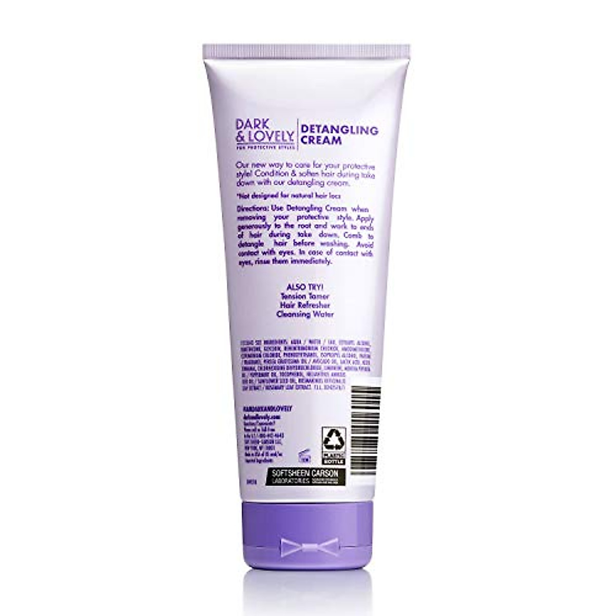 SoftSheen-Carson Dark&Lovely Detangling Cream, 6.8 Fl Oz - For Protective Styles, With Peppermint&Avocado Oil for Braids, Weaves, Wigs&Locs No Dyes, No Mineral Oil, No Petrolatum