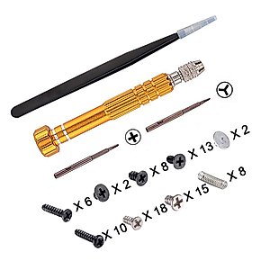 eXtremeRate Cross Opening Screwdrivers Kit, Assemble Disassemble Tools Set with Springs and Tweezers Screws for Nintendo Switch Console Joy Con