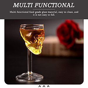 Halloween Skeleton Wine Glasses Set of 4, Funny Halloween Skull Glasses Goblets Clear Skeleton Glassware for Spooky Wine, Water or , Halloween Decorations Beverage Gifts