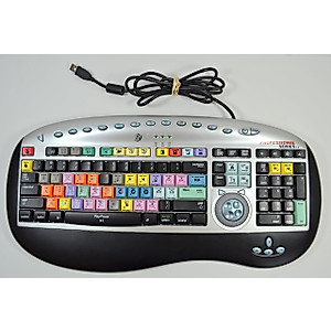 Bella Professional Series Keyboard for Apple Final Cut Pro, Black and Silver Color, with Jog, for Mac