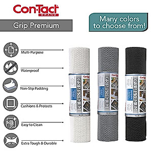 Con-Tact Brand Grip Premium Shelf Liner, Thick and Non-Adhesive Drawer Liner, Multi-Purpose and Easy to Use, 20" x 4', Taupe, Pack of 6