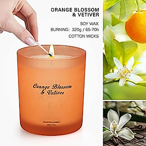 Candles for Home Scented,House Warming Gifts New Home Candle for New Home Decor|Candles Gifts for Women Birthday Mom Best Friends|Orange Blossom Candle