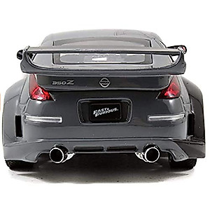 D.K.'s Nissan 350Z Black "Fast n Furious" Movie 1/24 by Jada 97172 Full Body Grey Design and Black Hood
