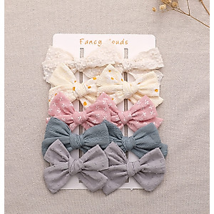 20pcs Baby Girl Hair Bows Clips Fully Lined Alligator Clips Barrettes Hair Accessories for Little Girls Toddler School Age Kids Teens Gifts