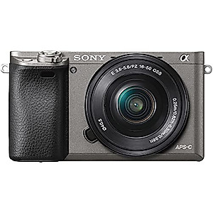 Sony Alpha a6000 Mirrorless Digital Camera with 16-50mm Lens (Graphite) (ILCE6000L/H) + Sony FE PZ 16-35mm Lens + Filter Kit + Wide Angle Lens + Bag + 64GB Card + More (Renewed)