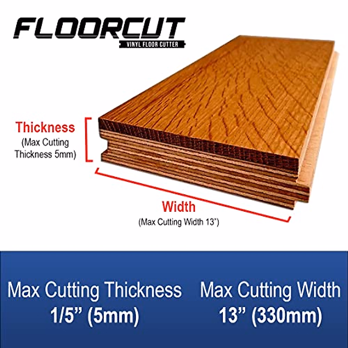 FLOORCUT 13" Vinyl Floor Cutter Light-Duty, Cuts up to 5mm Vinyl Plank such as LVT, SPC, & WPC (NOT FOR LAMINATE OR HARDWOOD FLOORS)