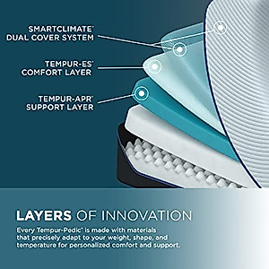 Tempur-Pedic TEMPUR-ProAdapt 12-Inch Soft Cooling Foam Mattress, King, Made in USA, 10 Year Warranty