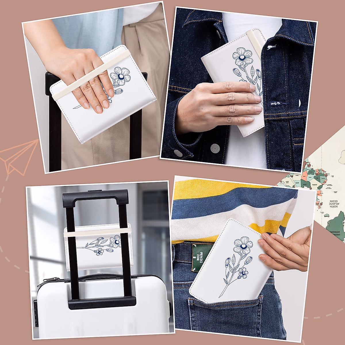 CoBak Passport Holder: Securely Store Passports, Credit Cards & IDs with Multi-Pocket Storage & Waterproof Design; Compact & Travel-Friendly for Women and Men