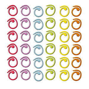 Hilsayum 30PCS Metal Stitch Markers Helical-Shaped Crochet Markers Ring Multicolor Crochet Locking Markers for Knitting and Crocheting (Multicolor)