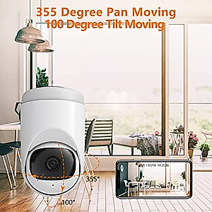 EDSACE Pan Tilt WiFi Dome Security Camera, 360 Degree Smart Indoor Camera,Human and Pet AI Recognition,2-Way Audio,Ideal for Baby Monitor and Pet Monitor Camera