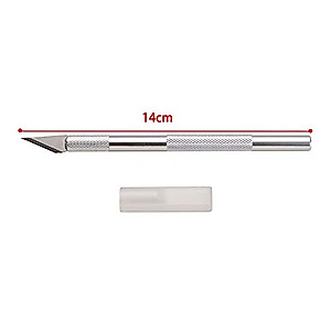 OFIXO Metal Handle Scalpel, Blade Knife Wood Paper Cutter Craft Pen Knives,Engraving DIY Hand Tools