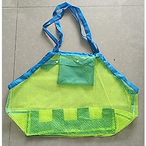 Large Mesh Beach Bag Childrens' Toy Storage Swimming Equipment Storage Bag Laundry Tote Backpack,Stay Away from Sand and Water