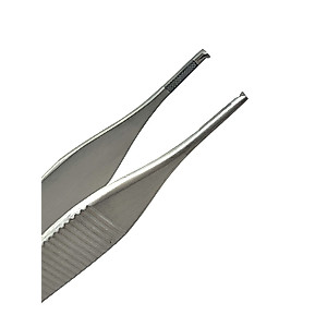 German Premium Tc Adson Tissue Forceps Toothed 1X2 4.75" Adson Kocher Configuration Veterinary Cynamed