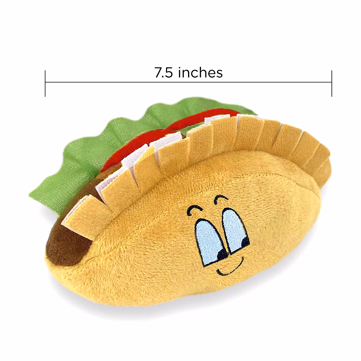 Baja Ponchos 4 Pack Fiesta Dog Chew Toys and Sombrero - Mexican Squeak Plush Toys - Dog Gifts for Chihuahuas - Taco - Tequila - Hot Sauce - for All Breeds