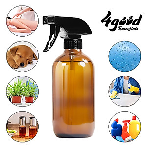 Glass Spray Bottles Amber Suitable for Cleaning Solutions or Essential Oils Heavy Duty