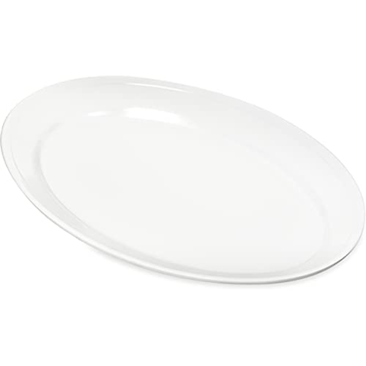 Carlisle FoodService Products ARR12002 Melamine Oval Platter, 12" Length x 8-1/2" Width x 1.07" Height, White, Large (Case of 12)