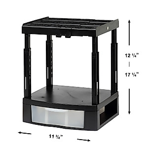 Tools for School Locker Drawer and Height Adjustable Shelf. Includes Removable Drawer Dividers. Heavy Duty. Fits 12 Inch Wide Locker (Black, Single Drawer)