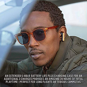House of Marley Redemption ANC: Noise Cancelling True Wireless Earbuds with Microphone, Bluetooth Connectivity, 20 Hours Total Playtime, and Sustainable Materials, Signature Black