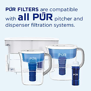 PUR PLUS Lead Reducing Water Pitcher and Dispenser Replacement Filter 1-Pack, NSF and WQA Certified – Compatible with all PUR and Beautiful by PUR Pitchers and Dispensers, Blue, PPF951K1