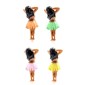 NPW Buddies Hula Girls (4 Pack) Drink Charm, Multi
