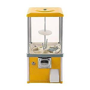 LUAND Household Coin Glue Ball Machine(Only Machine), Mechanical Candy Vending Machine with Capacity 1000 Balls 25 * 25 * 65cm, Candy Gumball Machine Prize Machine Gumball Bank
