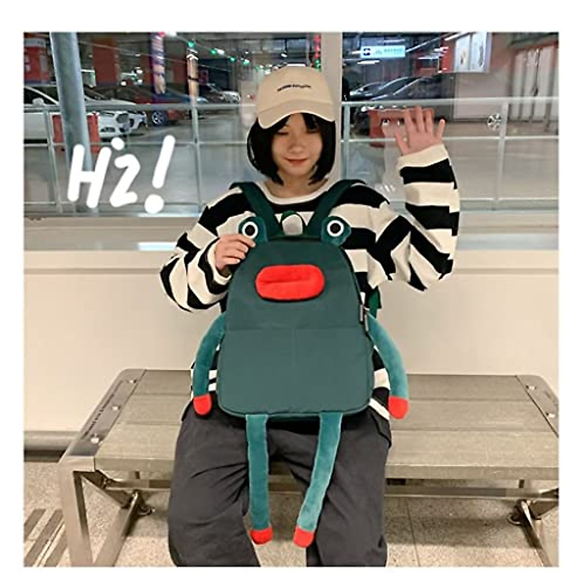 Oxford Frog Backpack 3D Funny Cartoon Satchel Waterproof Daykpack Novelty Schoolbag Bookbags