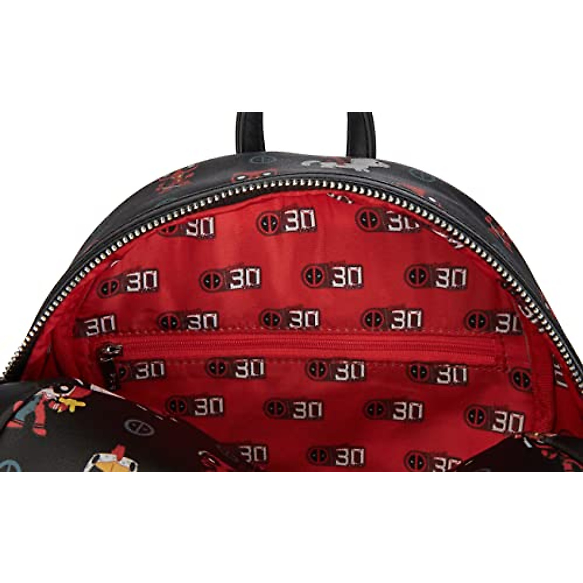 Loungefly POP Marvel Deadpool 30th Anniversay All Over Print Womens Double Strap Shoulder Bag Purse