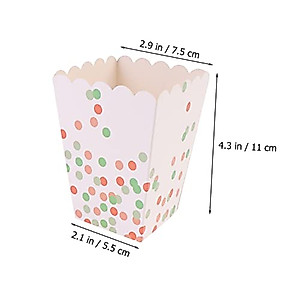 jojofuny 24pcs Popcorn Boxes Wedding Confetti Wedding Party Supplies Party Treat Boxes Candy Box Popcorn Treat Box Party Popcorn Boxes Set up Snack Box Chicken Popcorn Box Dessert