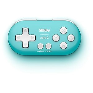 8Bitdo Zero 2 Bluetooth Gamepad Keychain Sized Mini Controller for Switch, Windows, Android, macOS & Raspberry Pi(Turquoise Edition)
